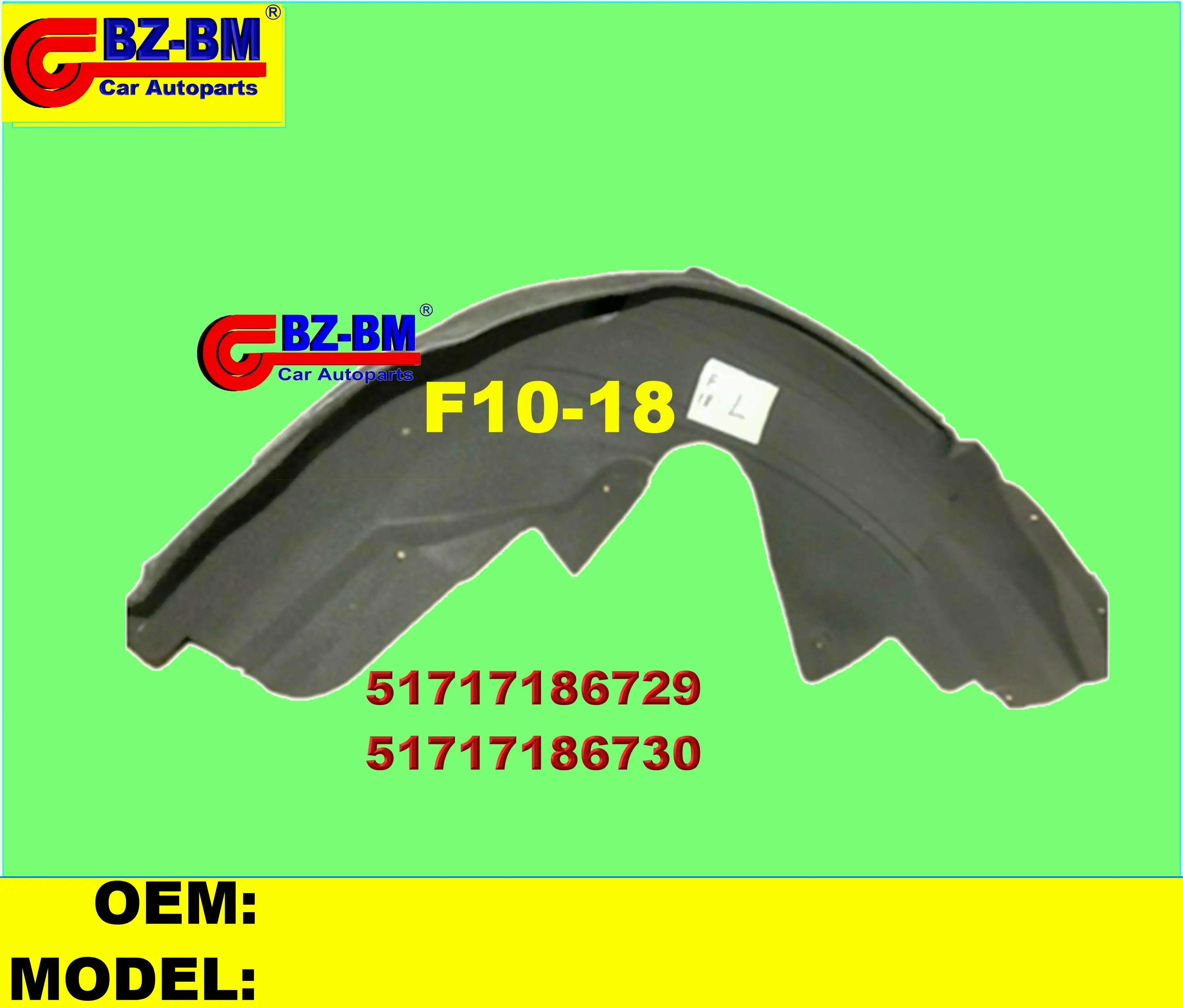 For Bmw Front Fender Wheel Arch Liner Grill Cover F30 F10 E46 E90 E60 ...