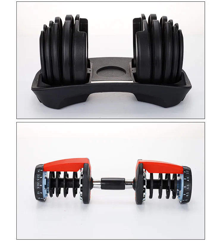 40kg Adjustable Dumbbell Quick Intelligent Dumbbell Fitness Equipment ...
