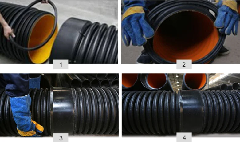 Large Diameter HDPE Double Wall Corrugated Drainage Pipe