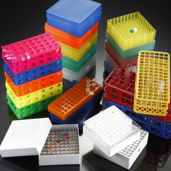 100 Holes 1.8 2ml Floating Cryotube Rack Plastic Cryotube Box Freezing ...