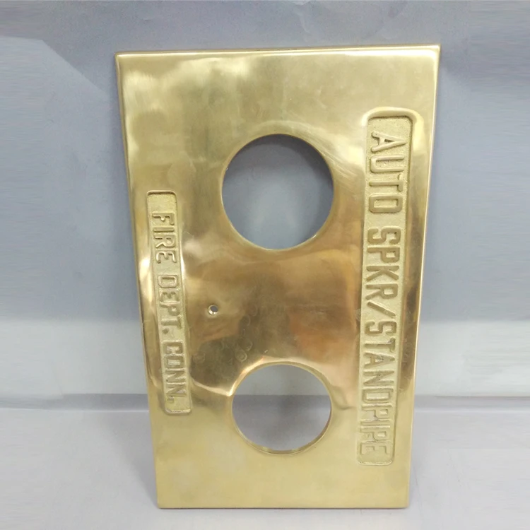 Brass Wall Round Plates - Fire Department Connections