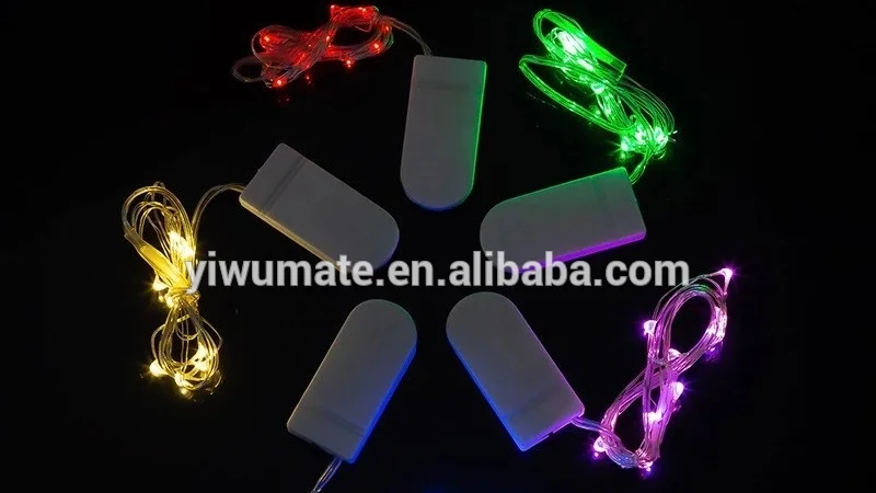 Cr2032 Button Battery Operated Mini Copper Wire Led Fairy String Lights ...