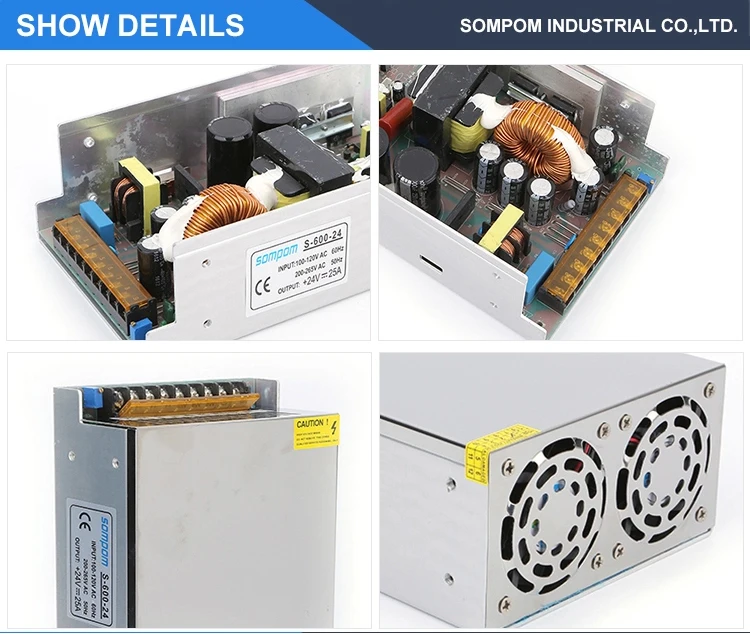 24 Volt Dc Power Supply Constant Voltage Smps 24v 25a 600w Led Switch ...