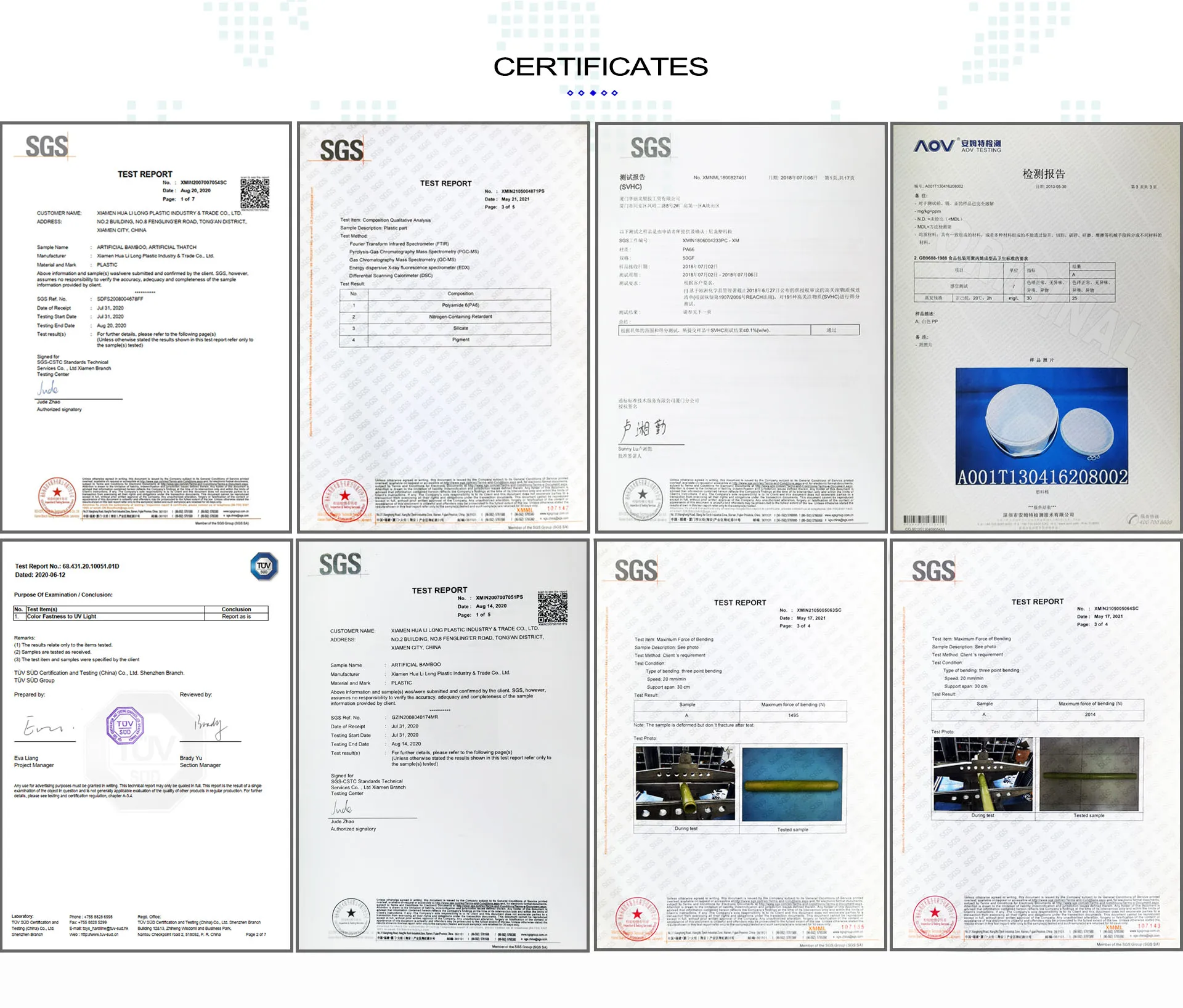 Xiamen Hua Li Long Plastic Industry & Trade Co., Ltd. - Synthetic ...