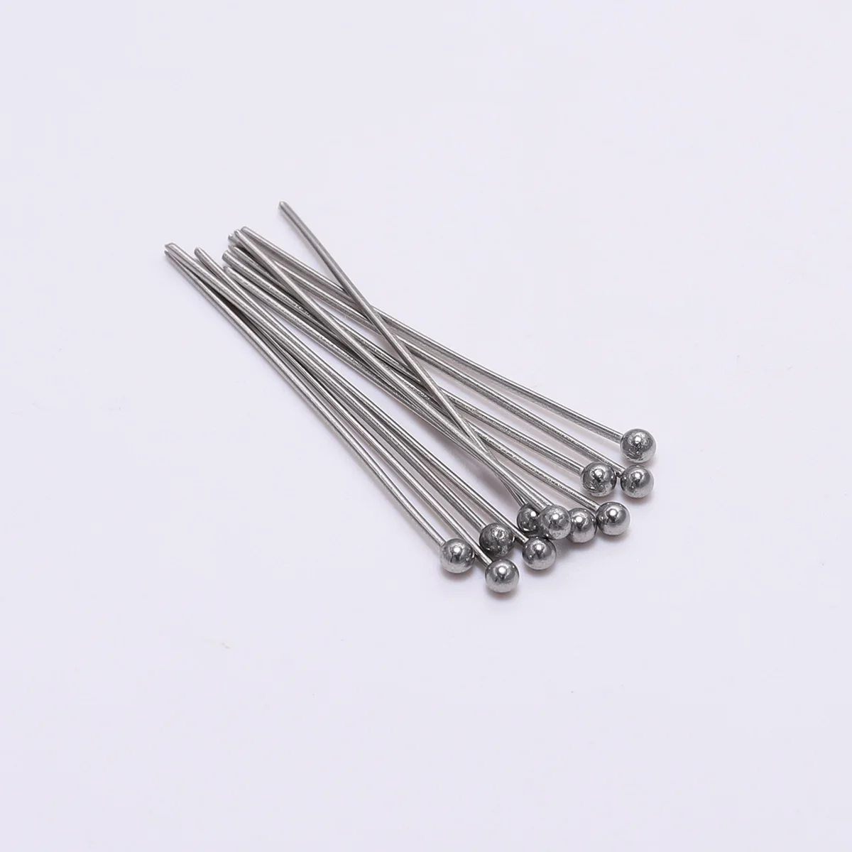 100pcs/lot Stainless Steel Ball Head Pins 15 20 30 40 50mm Bright ...