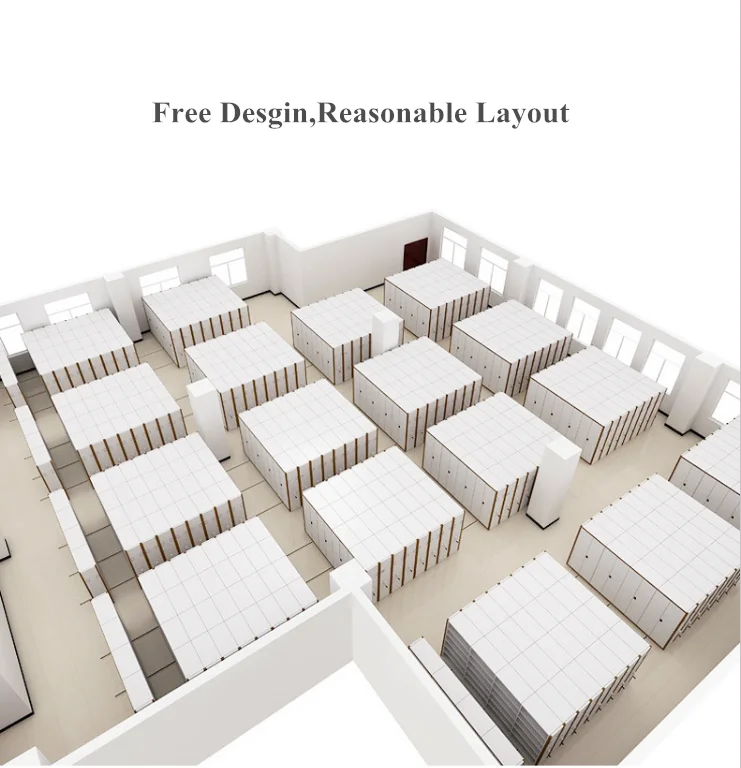 High Density Mobile Storage System - Metal Rack Mass Shelf