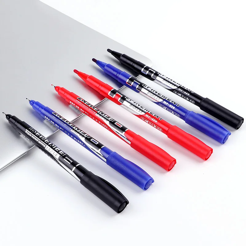 Double Sided Permanent Marker Red Color Pens Set Fine Tip Marker - Buy ...