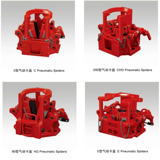 DYQX PETRO API 7K Model C/CHD/HD/E/F Tubing Pneumatic Spider with Slip