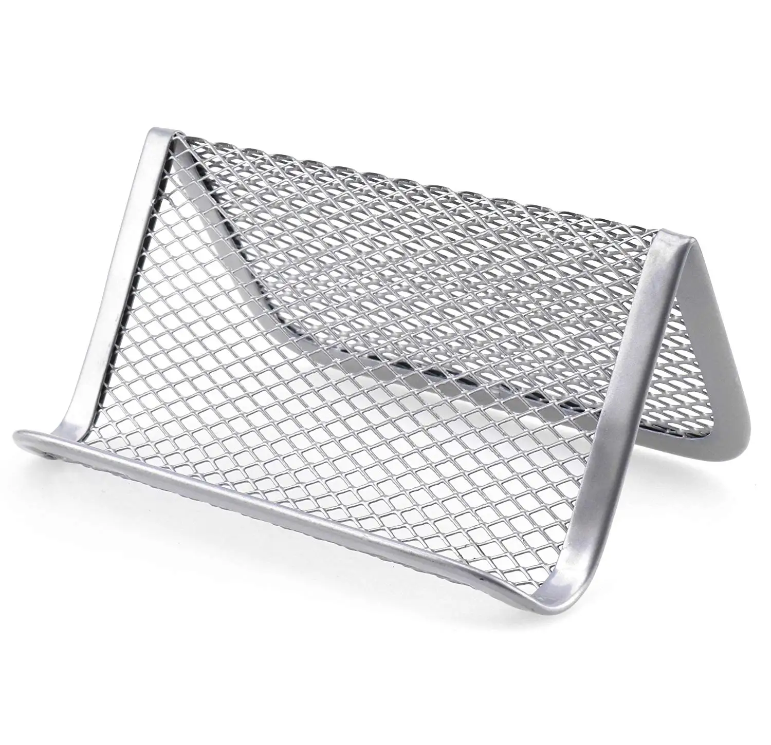 Metal Mesh Business Card Holder Display Stand Desktop Business Card ...