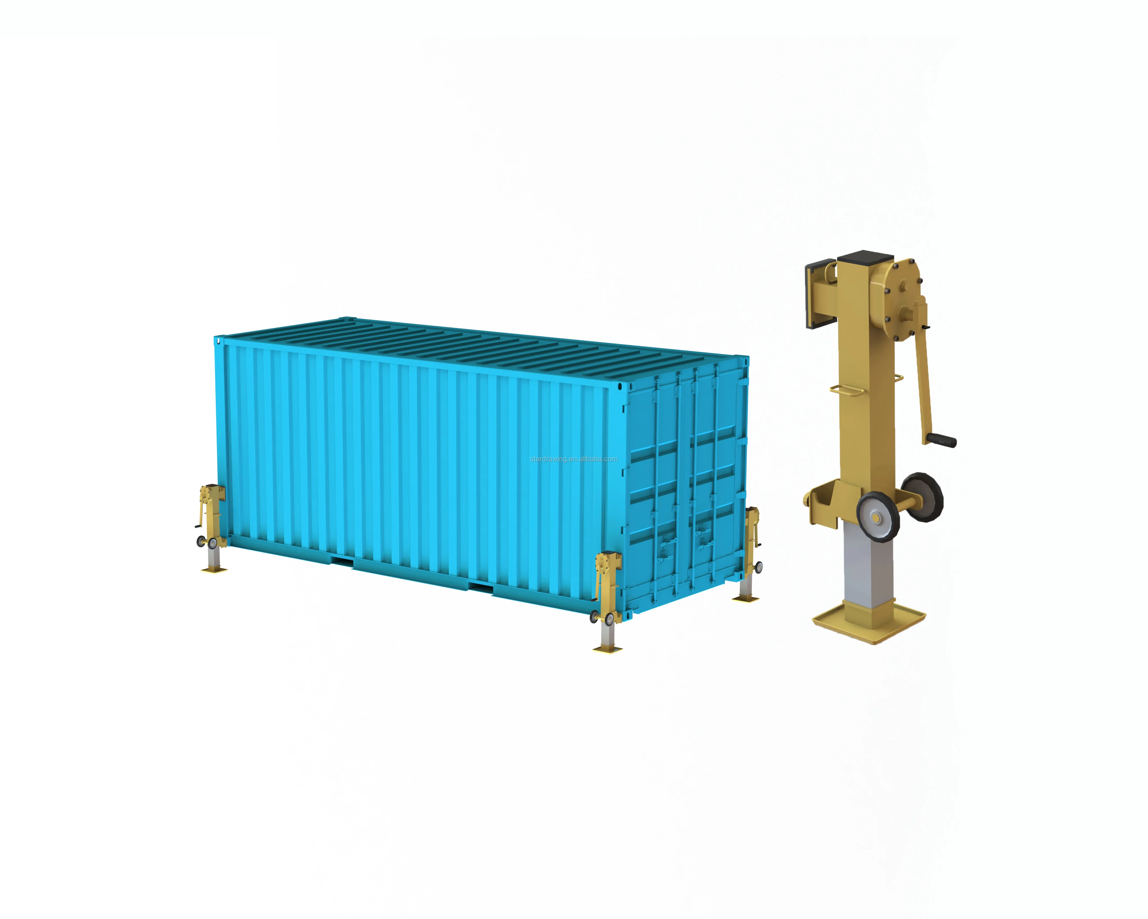 SS Mechanical ISO Shipping Container Lifting Jack - 1 Year Warranty