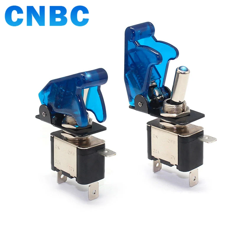 12V 20A Rocker Switch With Transparent Protection Cover for Racing Car ...