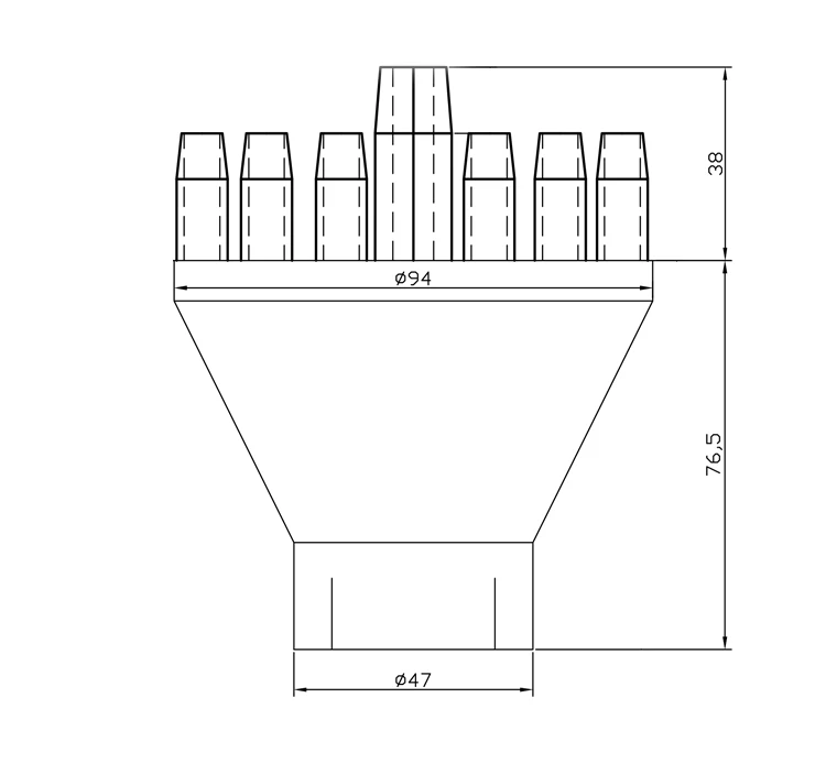 7M Height Straight Spray Fountain Nozzle - Durable & Versatile