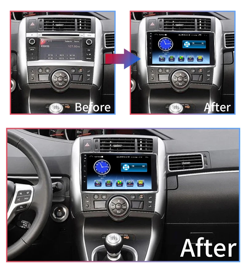 Android 8 Inch Head Unit Touch Screen Auto Radio Car Dvd Player For ...