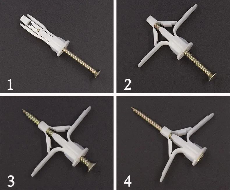 Plastic Poly Butterfly Plug Toggle Anchor - 500pcs/bag