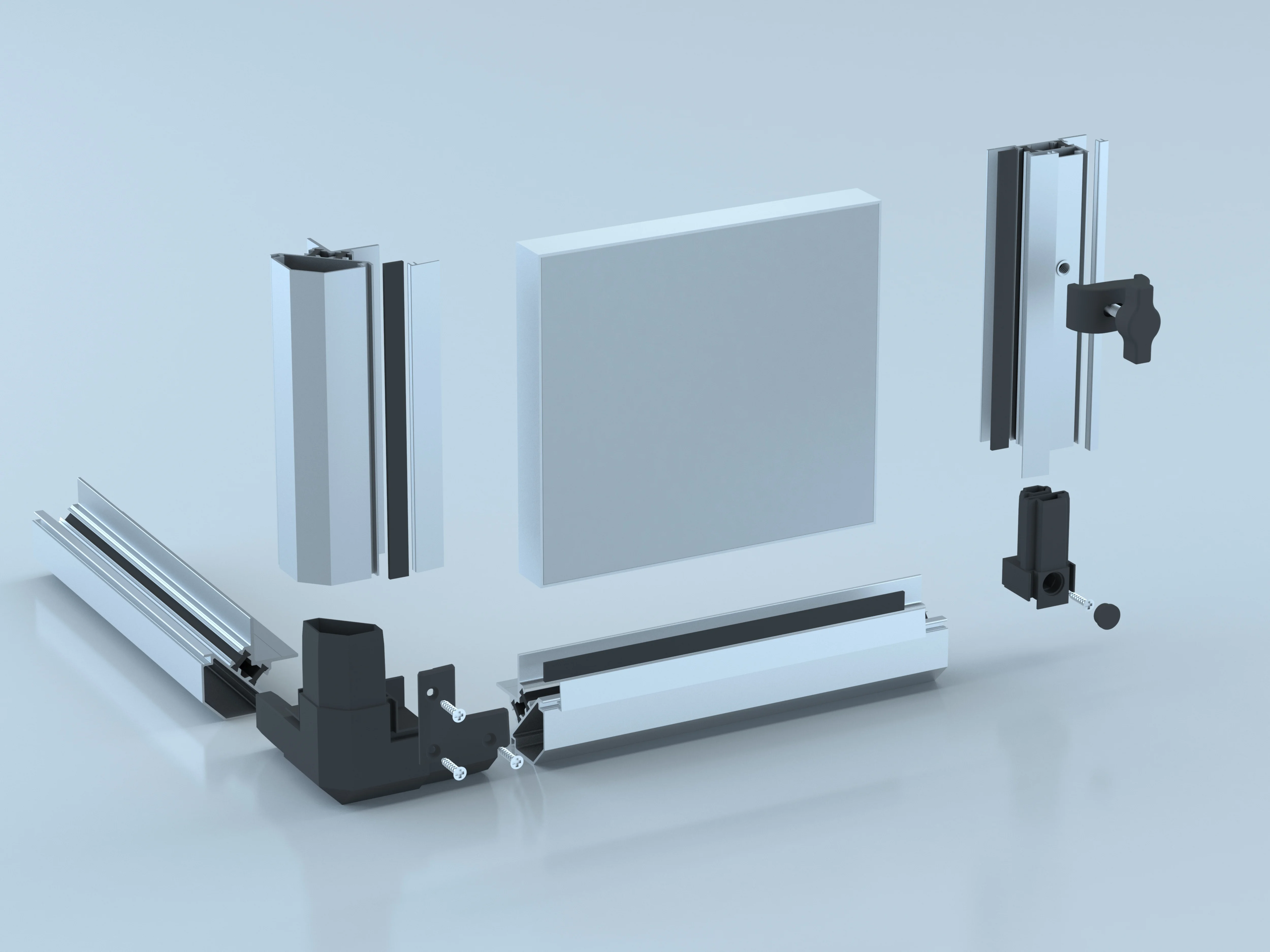 Ahu Nylon 3 Ways Plastic Corner Joints Connectors For Aluminum Profile ...