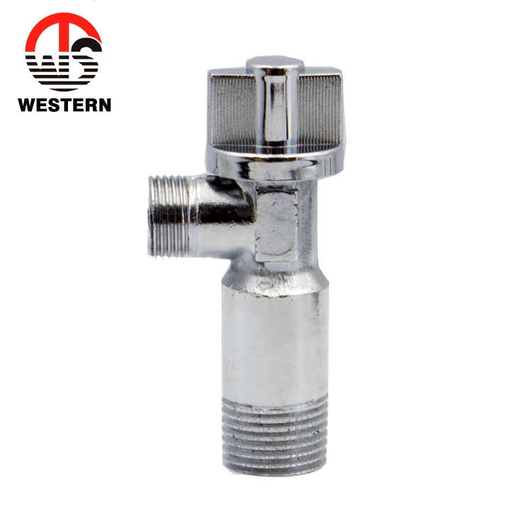90 Degree Chrome Plated Brass Forged Construction Brass Angle Valve ...