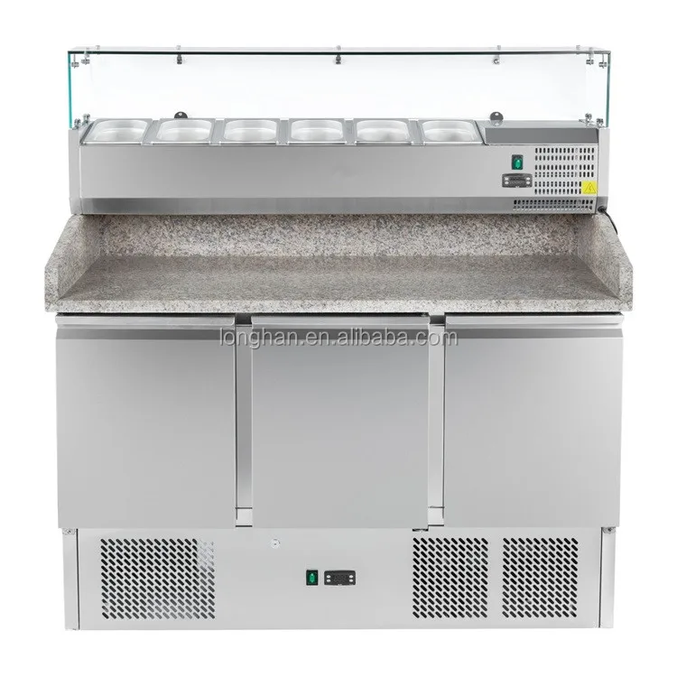 Salad Bar Pizza Prep Topping Refrigerator - Buy Pizza Prep Refrigerator ...