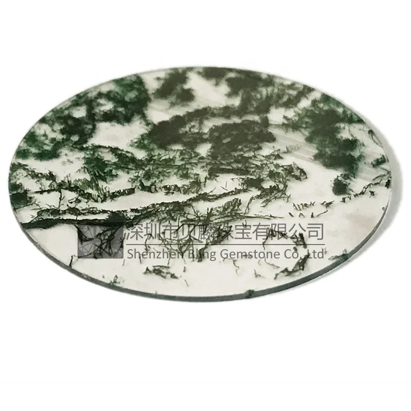 Natural Gemstone Moss Agate Dial for Making Watches