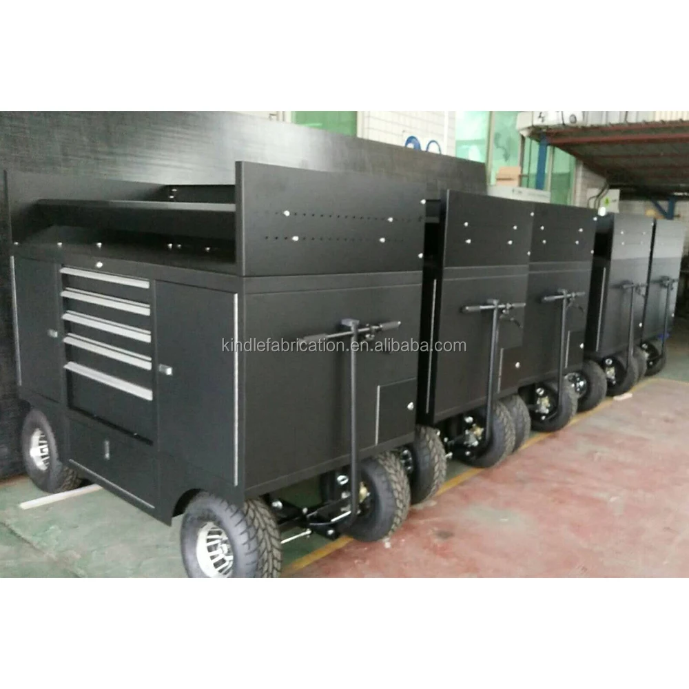 Customization Metal Rolling Pit Tool Box Cart Wagon Tire Cart with Drawers