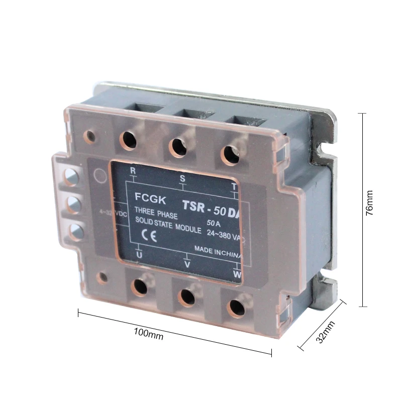 Fotek SSR 50DA Type Miniature 3-Phase Solid State Relay High Power Contact Load Sealed ...