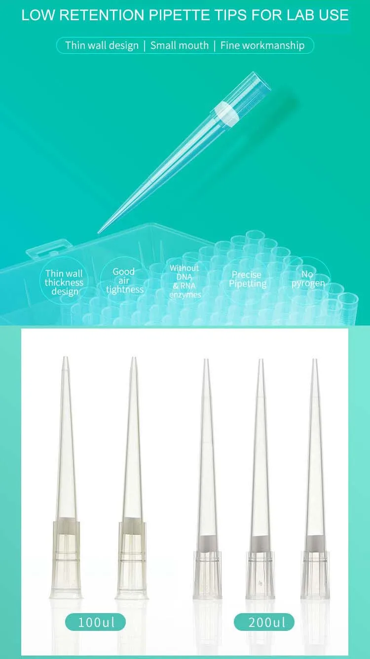 96 Well Sterile 200ul Pipette Tips With Filter Dnase Rnase Free 1000ul ...