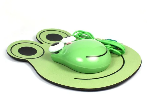 Cute Frog Shape Optical Usb Mouse With Frog Mouse Pad For Pc/laptops ...