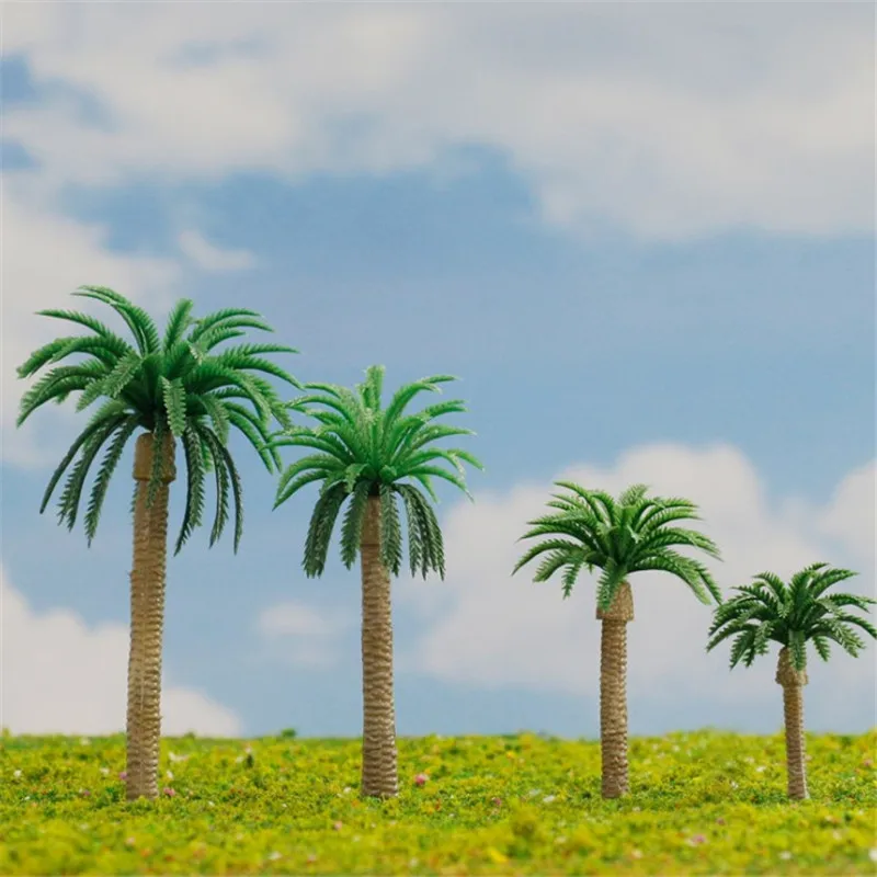 Miniature Artificial Palm Tree - Perfect for Model Layouts