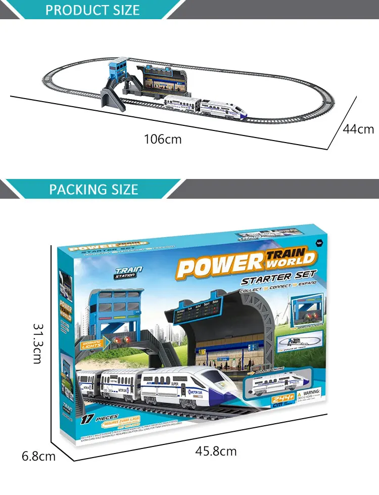 Classical Toy Train Plastic Electric Toy Train Sets for Kids