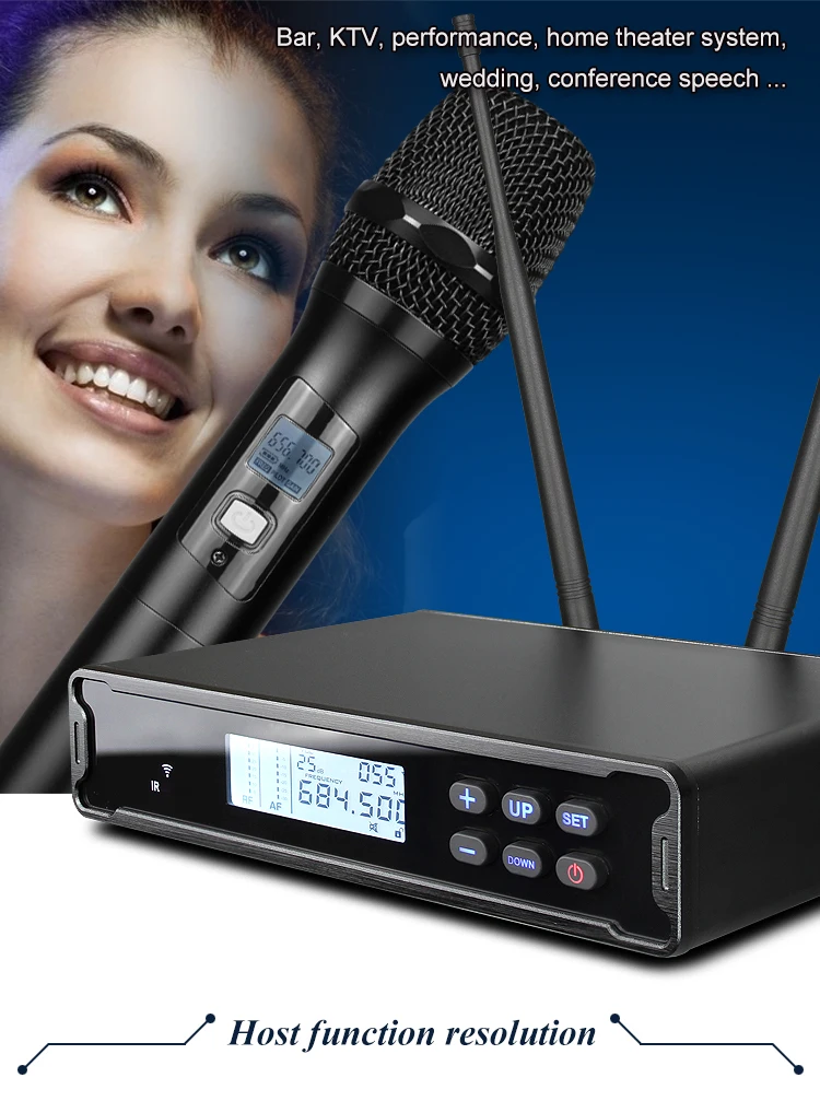 350 Meter Long Range UHF Mic - Professional Wireless Microphone