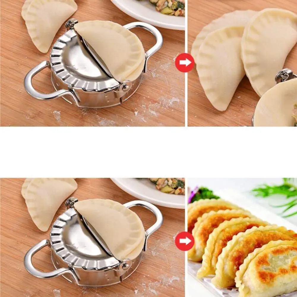 3 Pcs Stainless Steel Dumpling Maker Set - Manual Empanada Press
