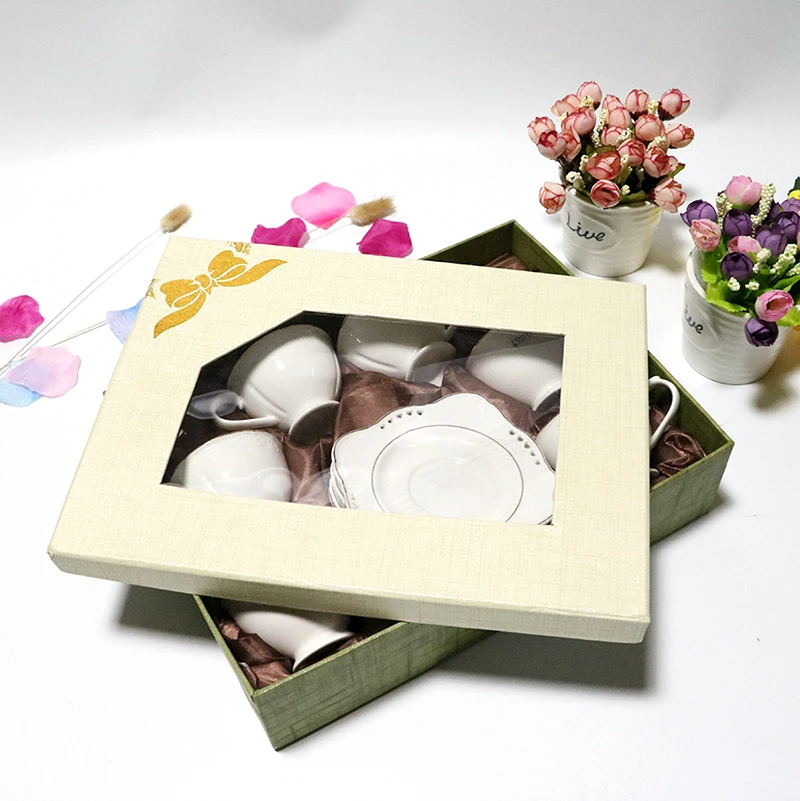 Luxury White Ceramic Coffee Tea Cup And Saucer Sets With Golden Rim ...