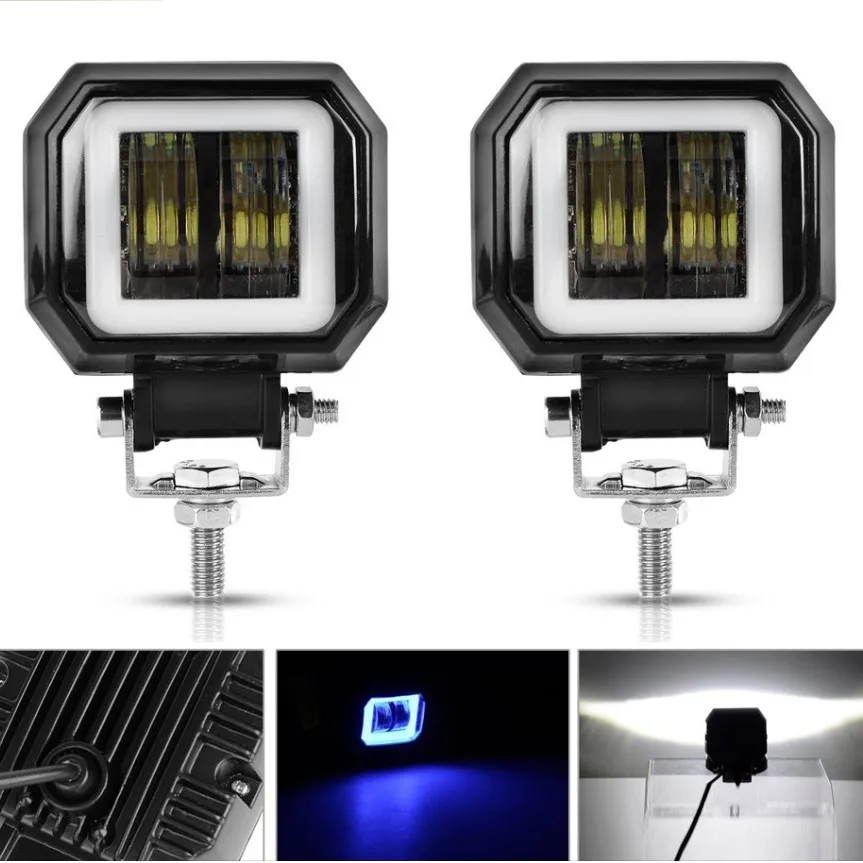 3 Inch 20W LED Work Lights - Universal Motorcycle Spotlights