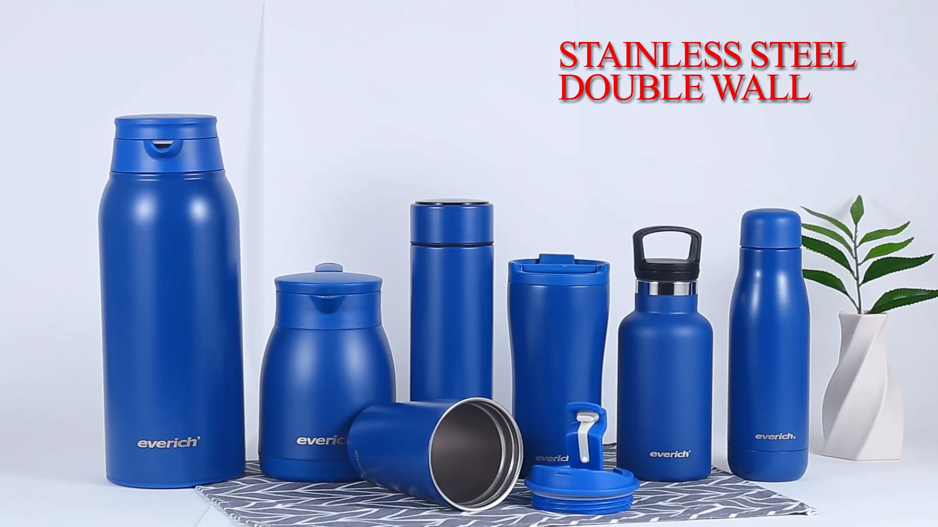 Everich Factory Custom Cups Solid Color Bpa Free Stainless Steel Vacuum ...