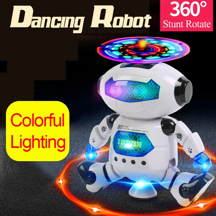 360 Rotating Smart Space Dance Robot Electronic Walking Toys With Music ...