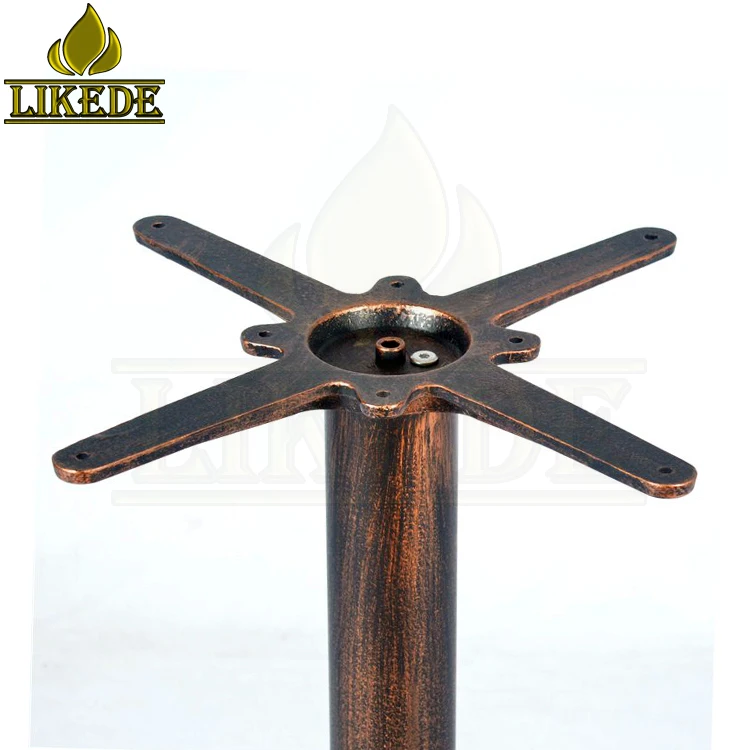 Antique Cast Iron Adjustable Table Leg with Copper Bronze Finish for ...