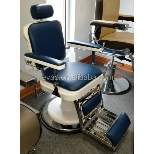Barbershop Vintage Blue Barber Chair - Adjustable & Stylish