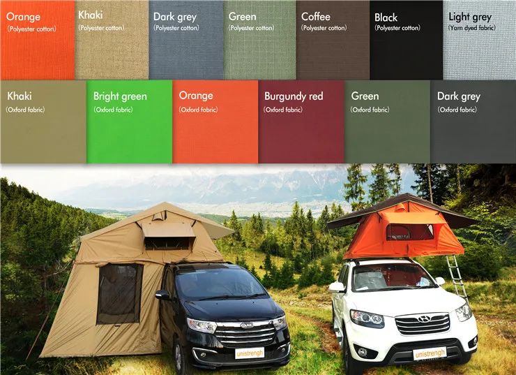 Low Profile Rooftop Tent Car Camping Outdoor 3-4 Person Soft Shell Roof ...