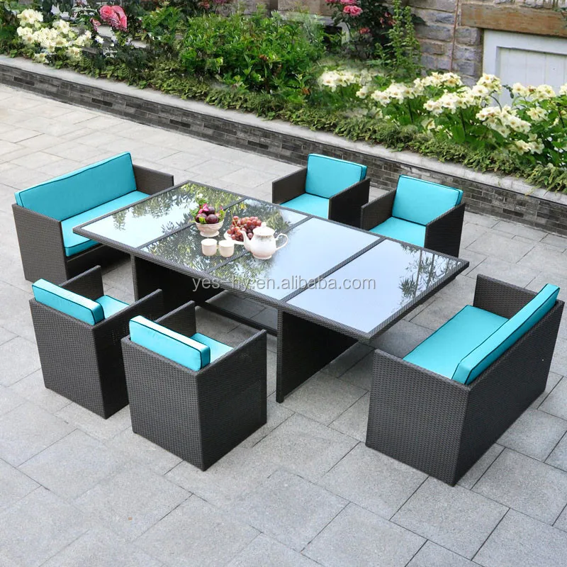 Cheap Garden Furniture Rattan Accommodable 1 Table And 8 Seater Z566 ...