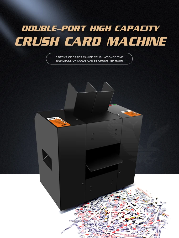 Yh Casino Accessary Poker Accesorios 2 Ports Playing Card Shredder ...