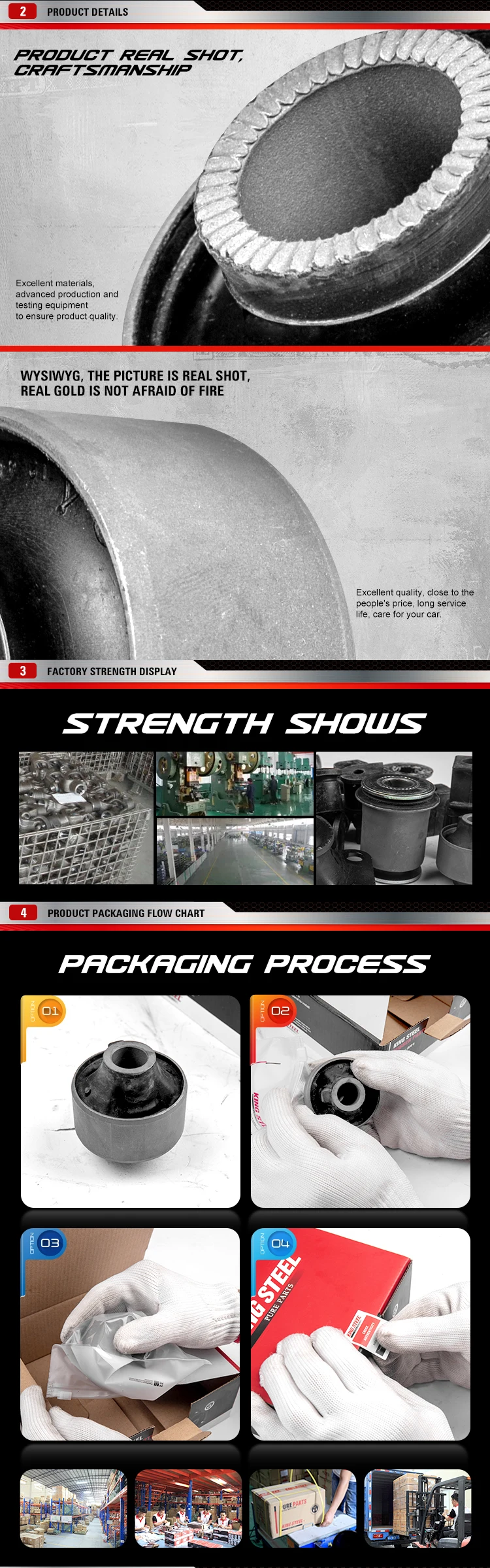 KINGSTEEL Suspension Bushings for Toyota Corolla ZZE121