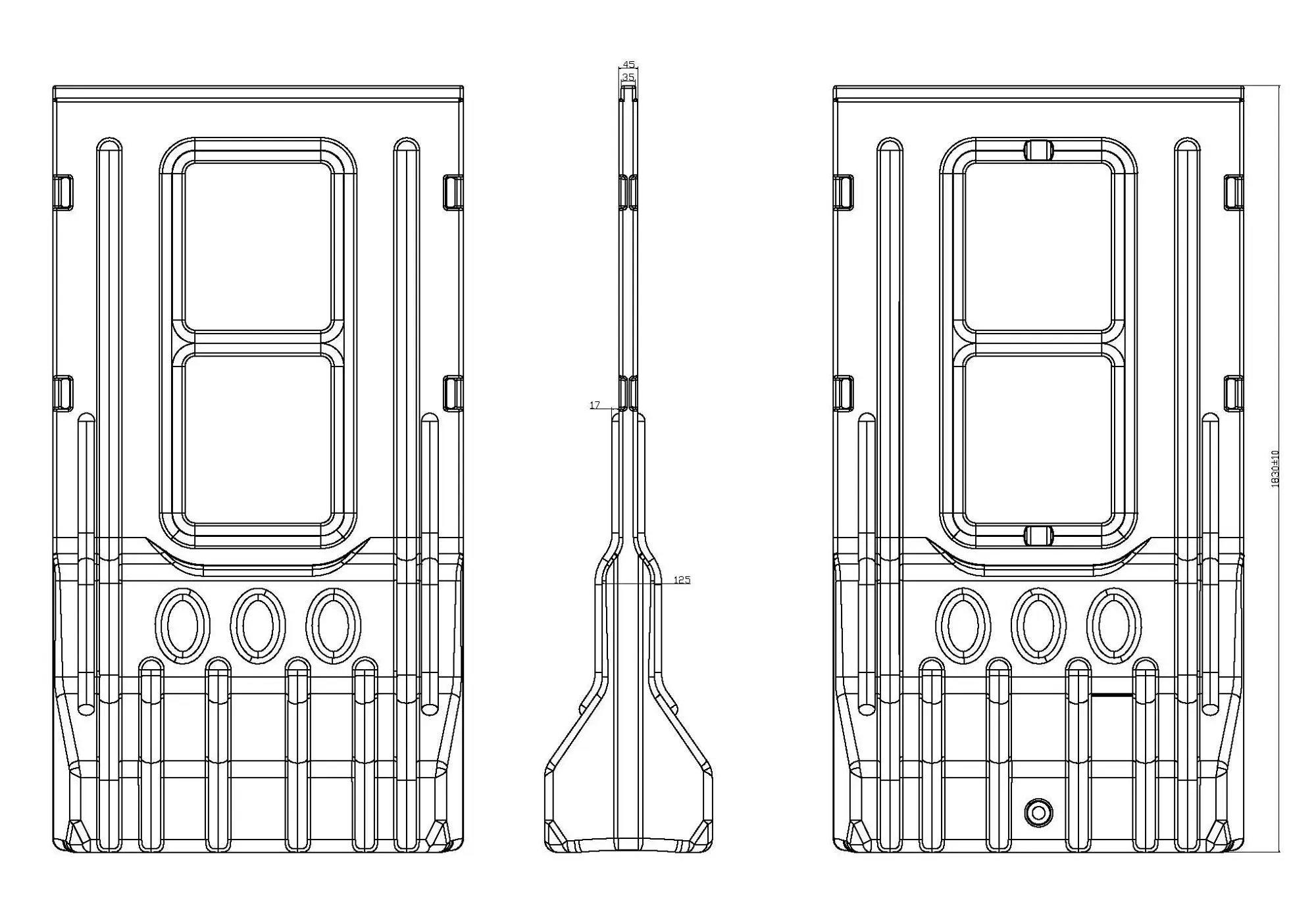 Plastic Road Block Barricade Bucket Traffic Delineator Machine