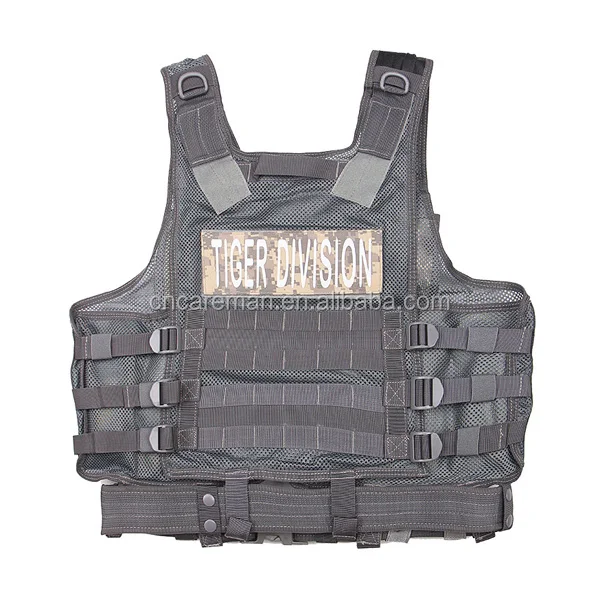 Police Tactical Vest Plate Carrier Chest Rig Waistcoat Molle W/mag Ammo ...