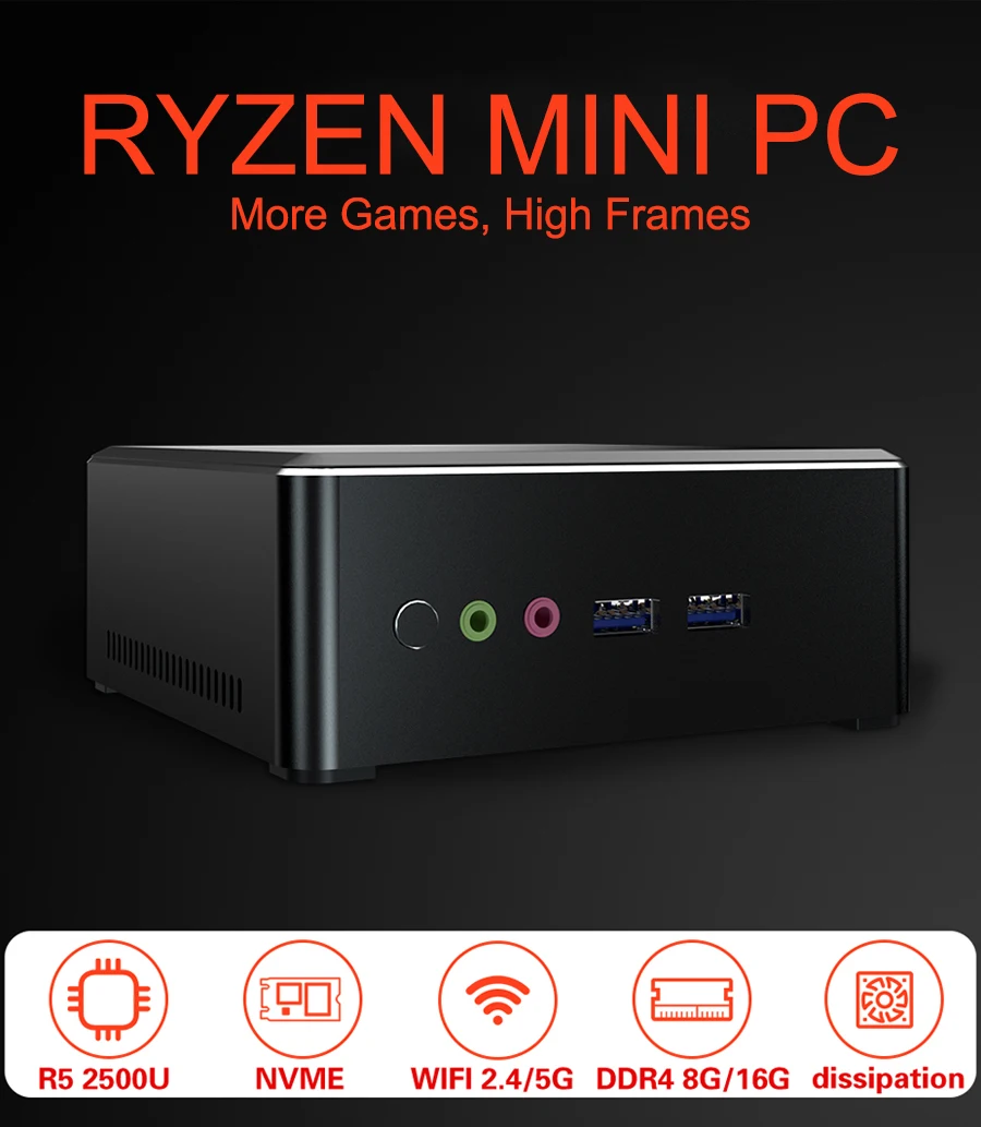 2020 Newest Amd 5 Mini Pc 5th Gen 2500u 2200u 3550h Gaming Pc Gpu ...