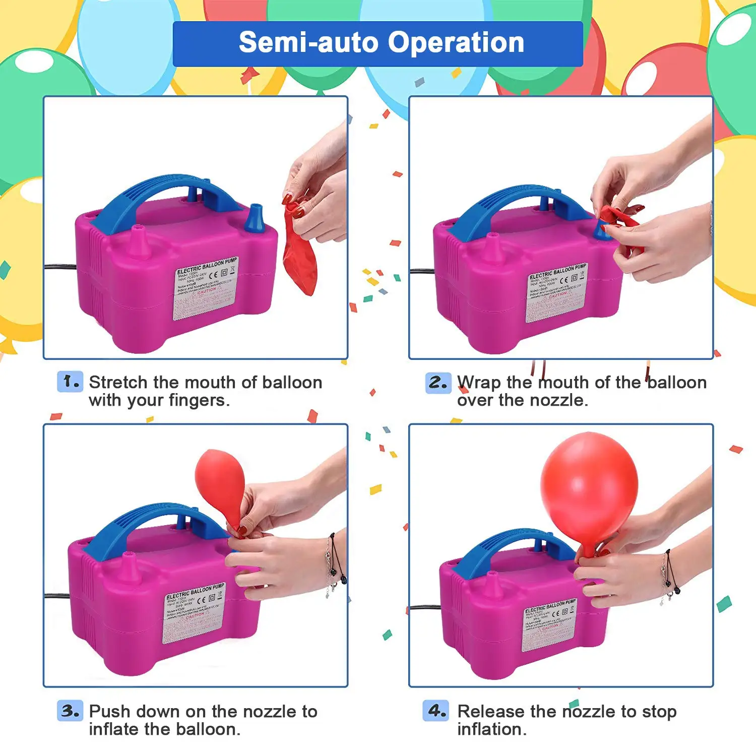 High Performance Balloon Machine - Portable Electric Pump