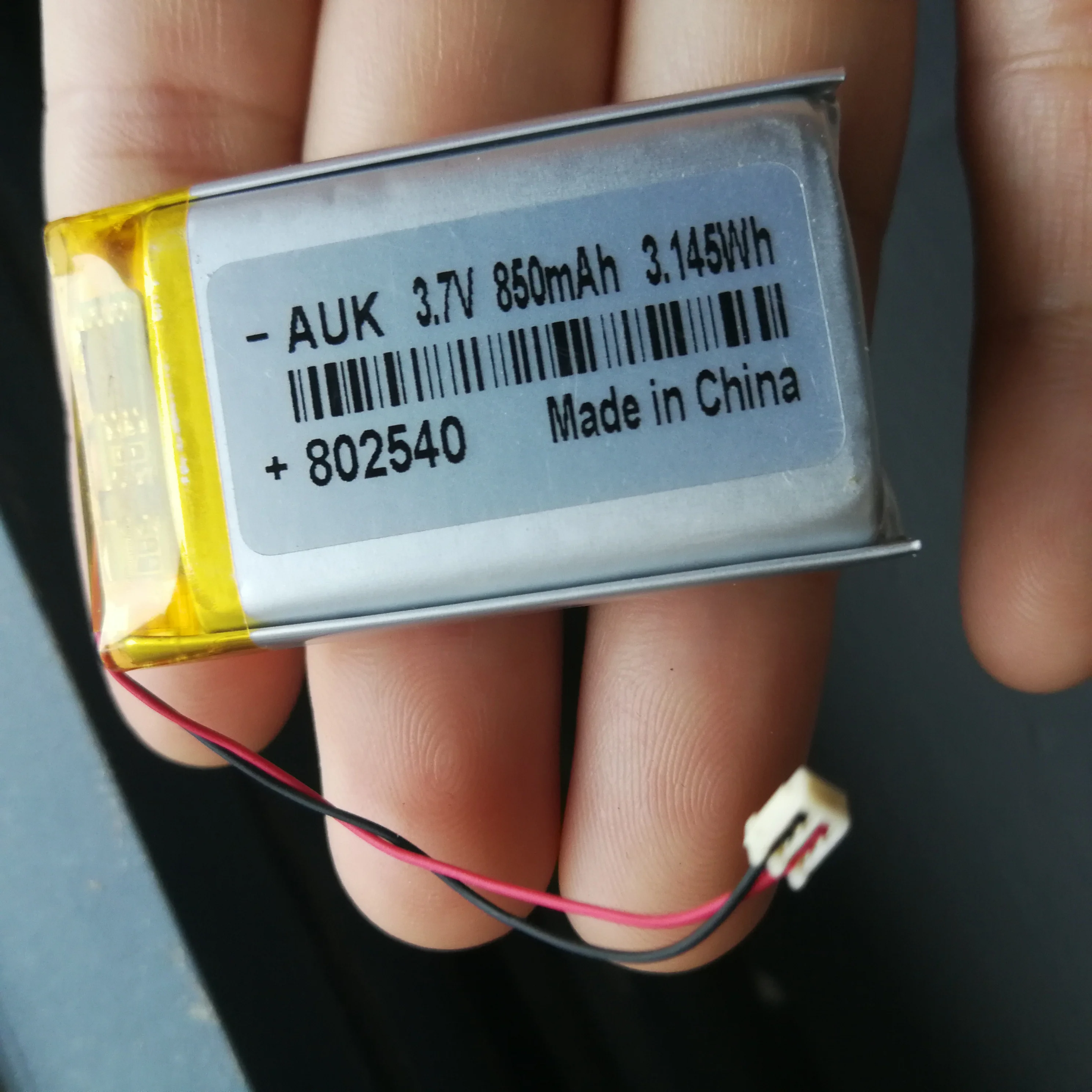 Iec62133 Un38.3 Ce Certified Lipo Battery 802540 850mah 902025 400mah 3 ...