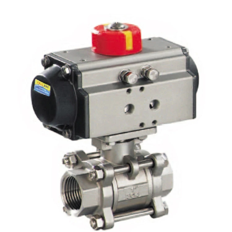 Spring Return Pneumatic Actuator - Stainless Steel Ball Valve 316L