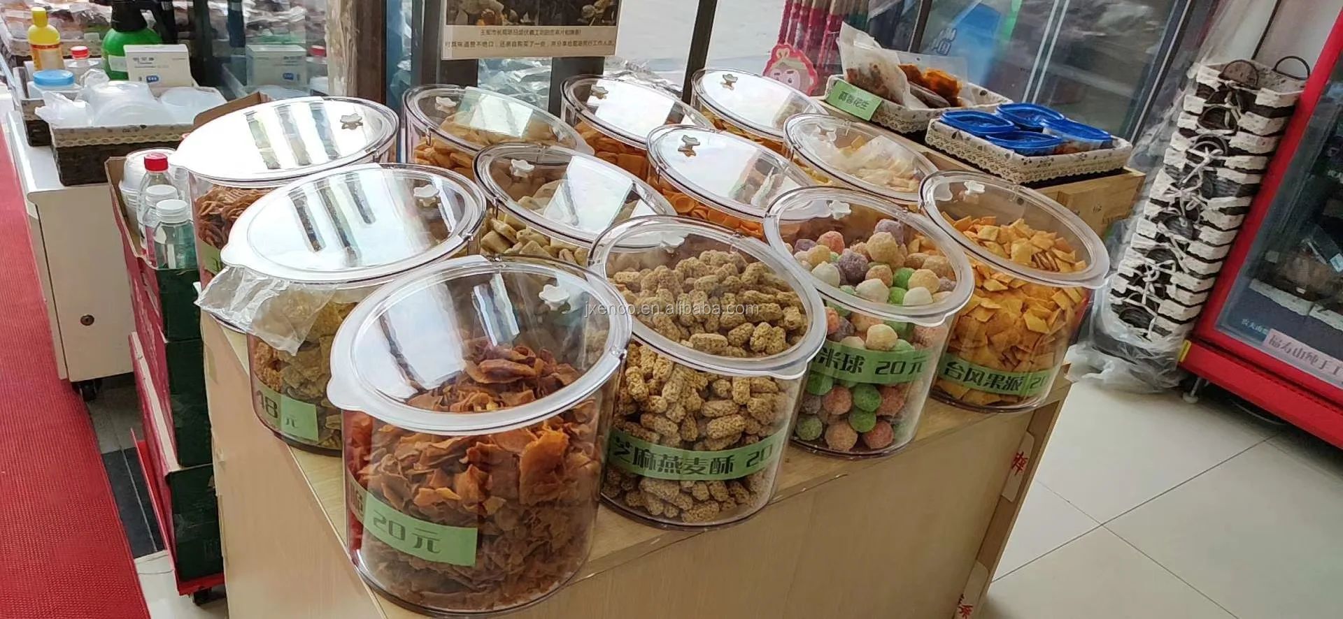 Ecobox Bulk Candy Sweet Nuts Food Bin Round Container For Supermarket ...