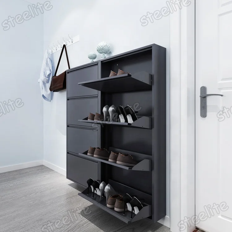 Modern Economical Panel Shoes Cabinet / Metal Shoe Rack Designs - Buy ...