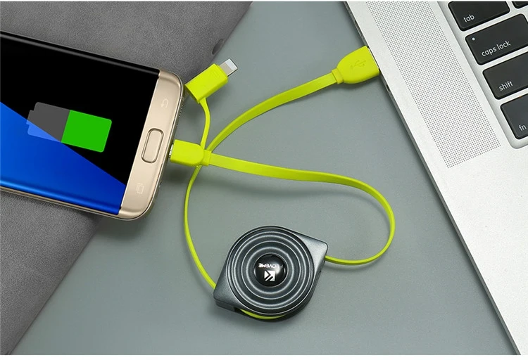 Free Shipping 2 In 1 Retractable Phone Cable For Iphone And Micro Usb ...