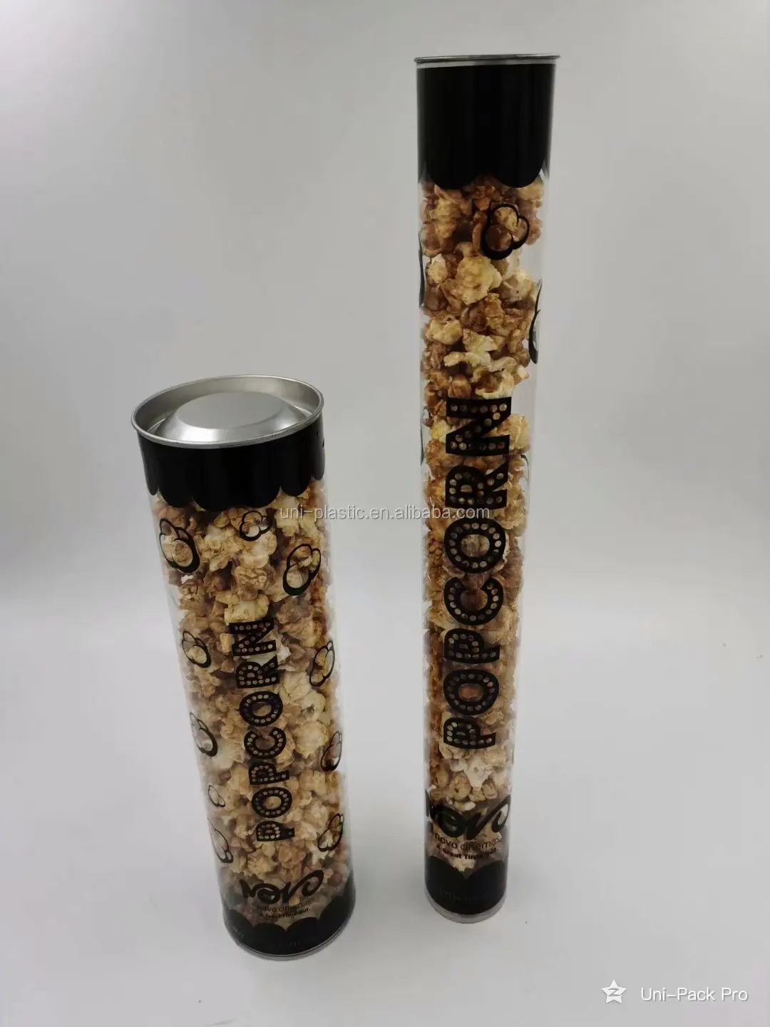 Popcorn Tubes - Clear Plastic Packaging for Snacks